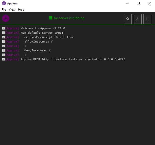 Installing Appium - NoCodeBDD