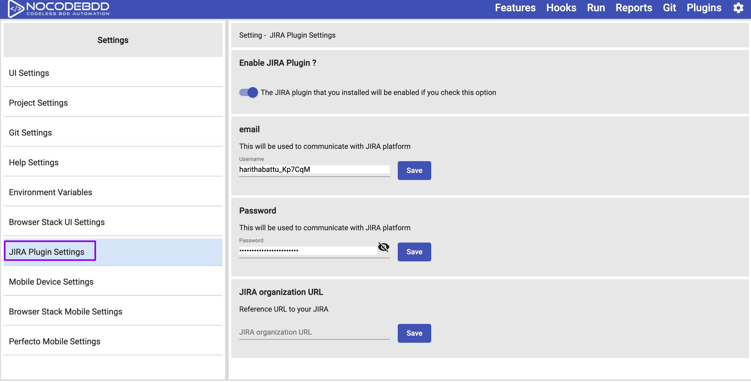 Jira Integration - NoCodeBDD